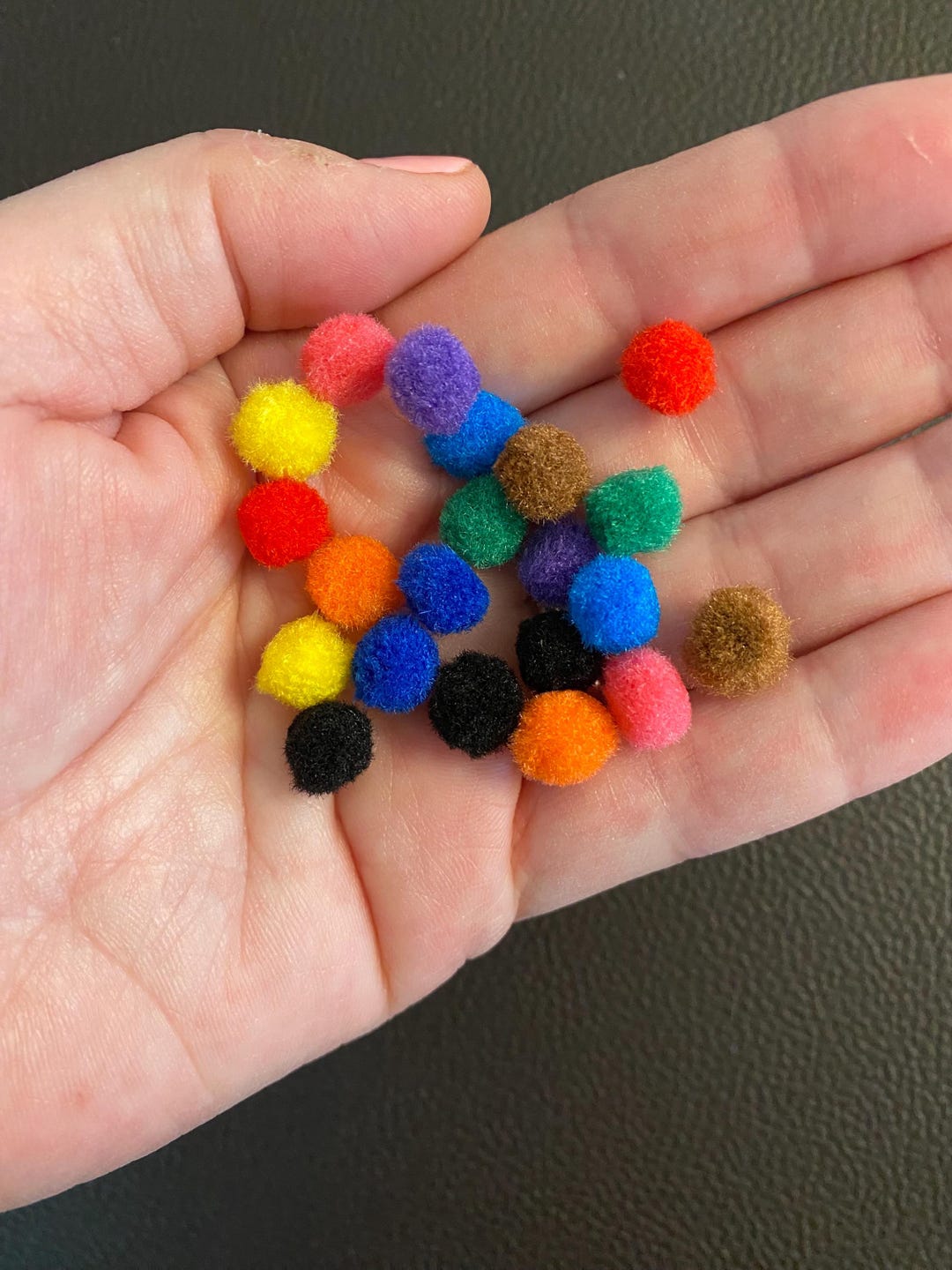 Miniature Rainbow Pom-poms - Etsy