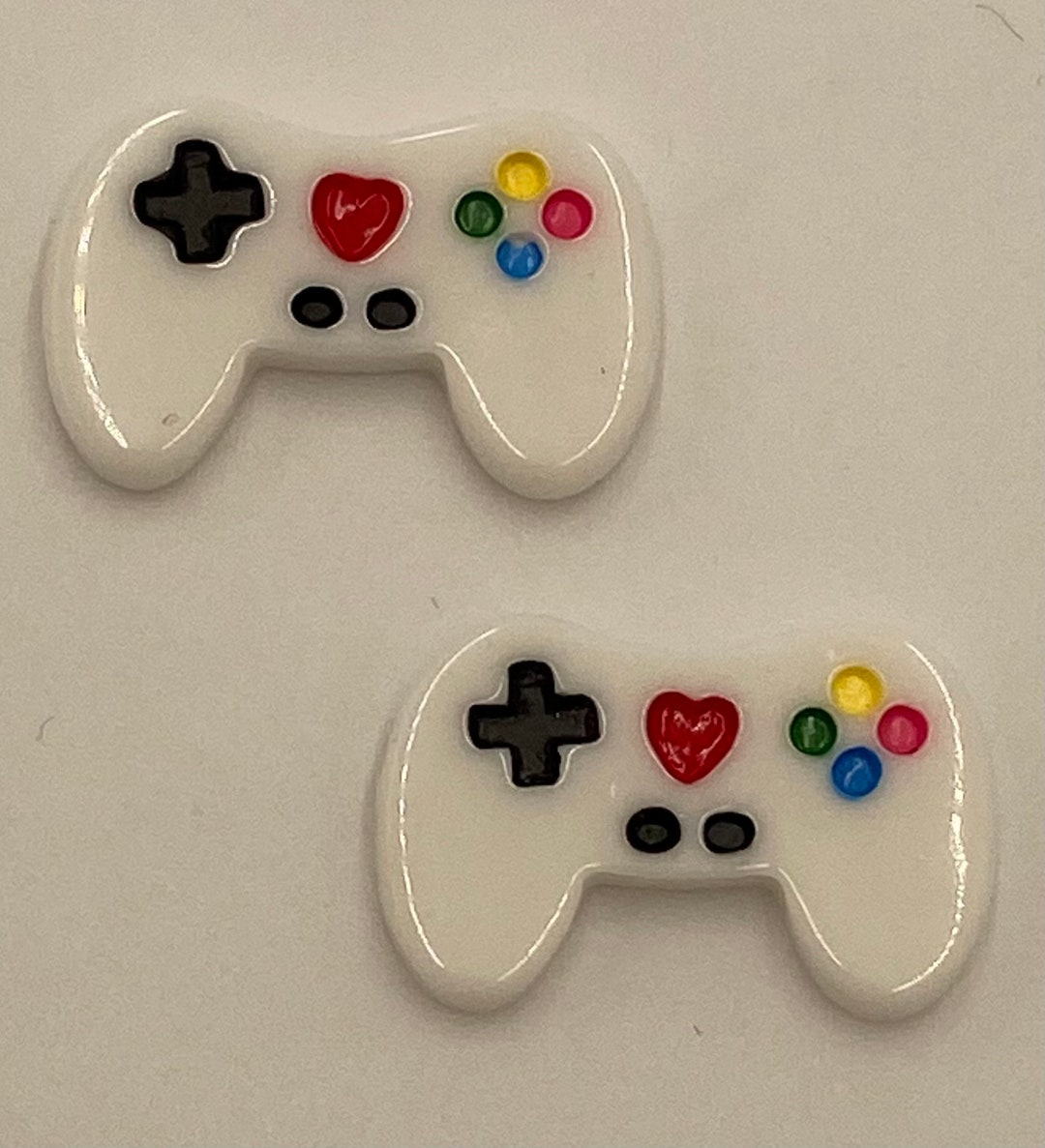 Set of Two Miniature Game Controllers, Resin Game Controllers - Etsy