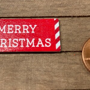 Miniature Merry Christmas Wooden and Painted Sign - Etsy
