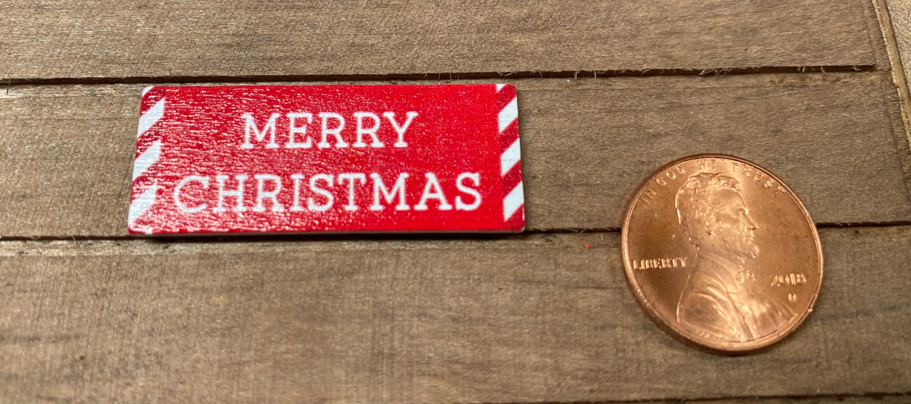 Miniature Merry Christmas Wooden and Painted Sign - Etsy