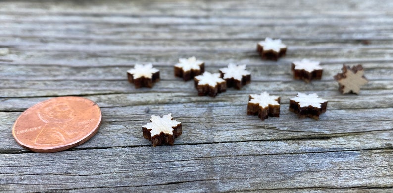 Miniature Wood Snowflake Small Wood Snowflake Mini - Etsy