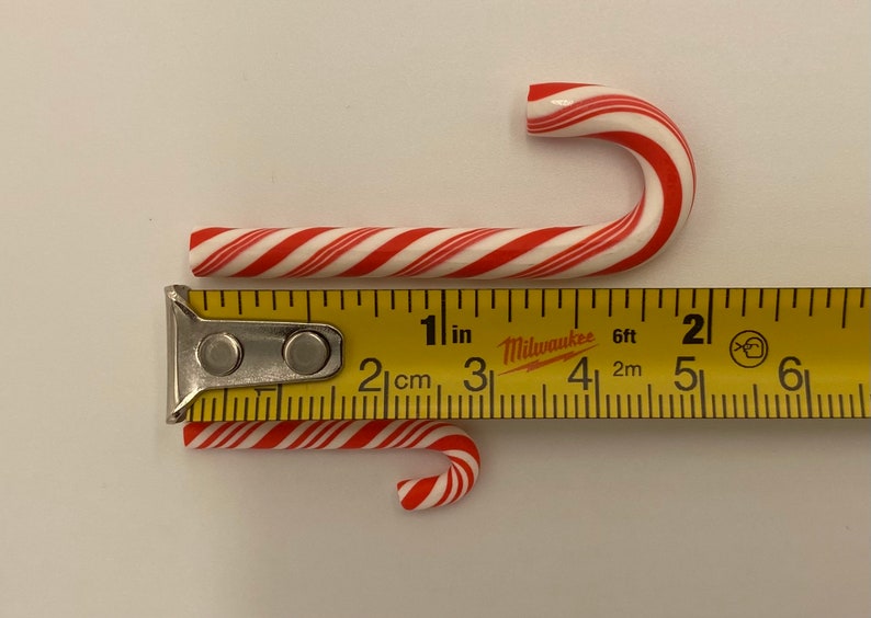 Miniature Peppermint Clay Candy Canes - Etsy
