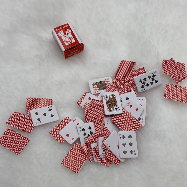 Miniature Playing Cards - Etsy