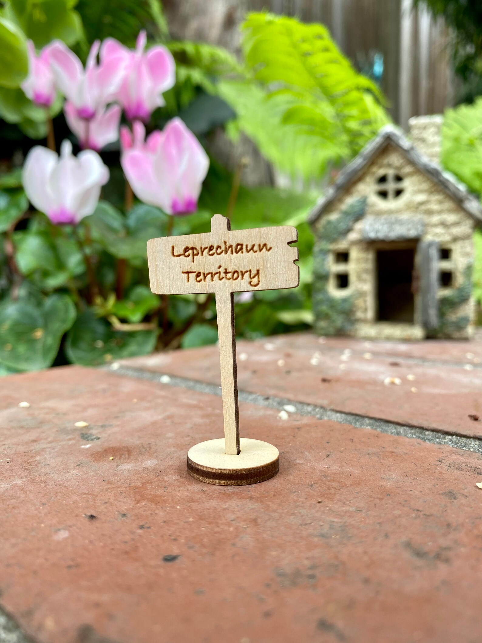 Enchanting Miniature Garden Sign Set of 4 Gnome Garden Signs - Etsy