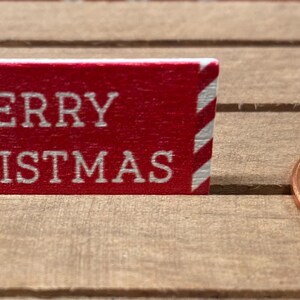 Miniature Merry Christmas Wooden and Painted Sign - Etsy