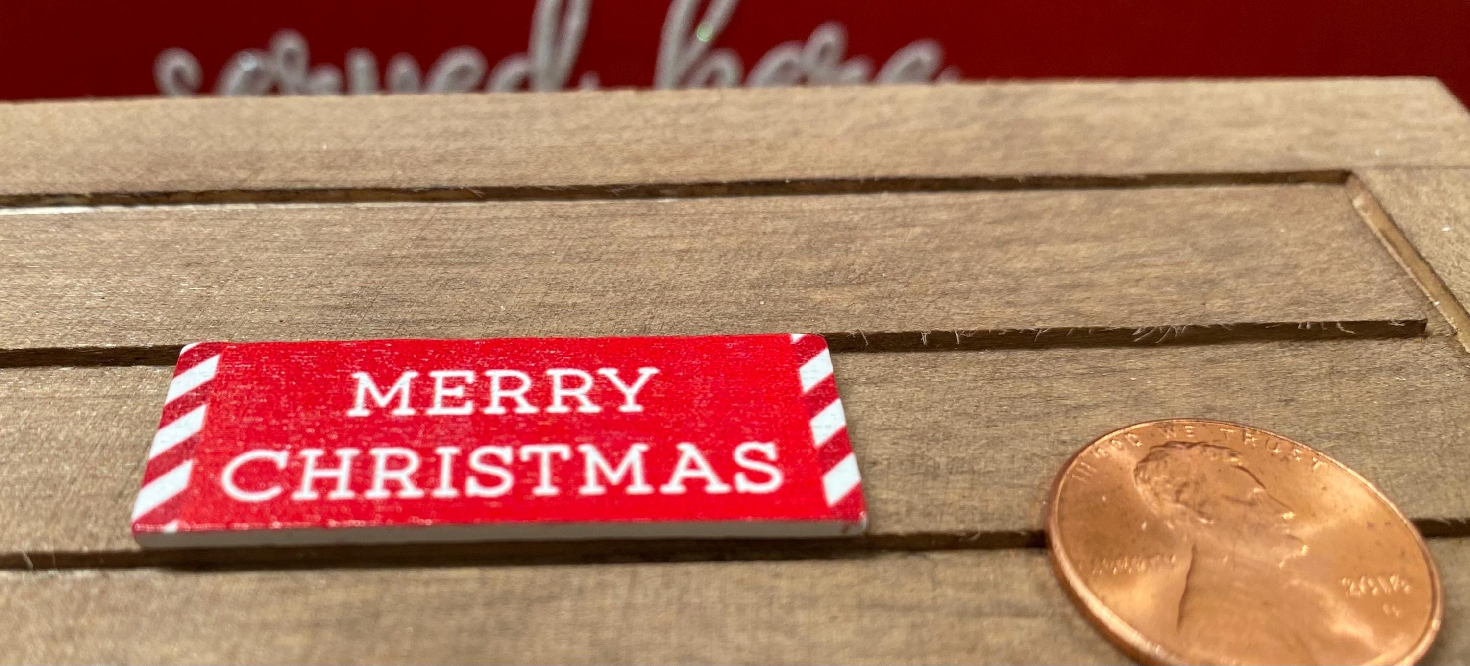 Miniature Merry Christmas Wooden and Painted Sign - Etsy