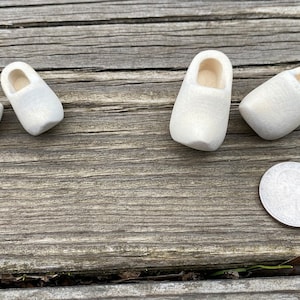 Miniature Wood Shoes, Miniature Wood Clogs, Elf Shoes, Leprechaun Shoes ...