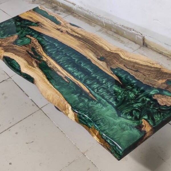 Resin Coffee Table Green - Etsy