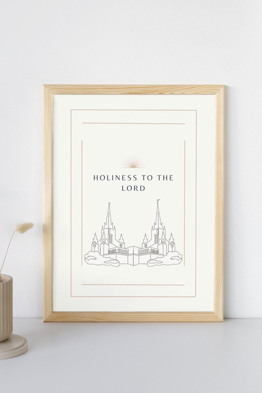 LDS Temple Wall Art Room Artwork Print - Holiness to the Lord - San ...