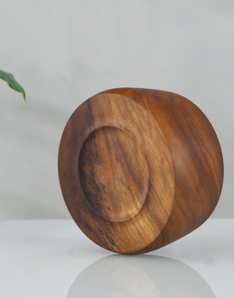 Medium Deep Wooden Bowl in Sapele Modern Design Decorative Bowl - Etsy