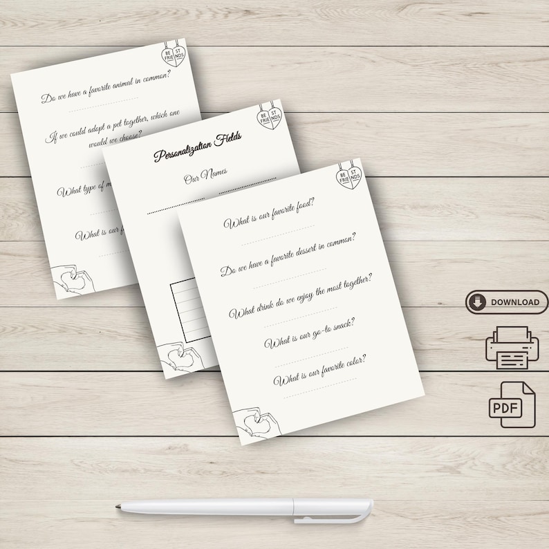 Friendship Memory Book, Best Friend Journal, Personalized Friendship ...