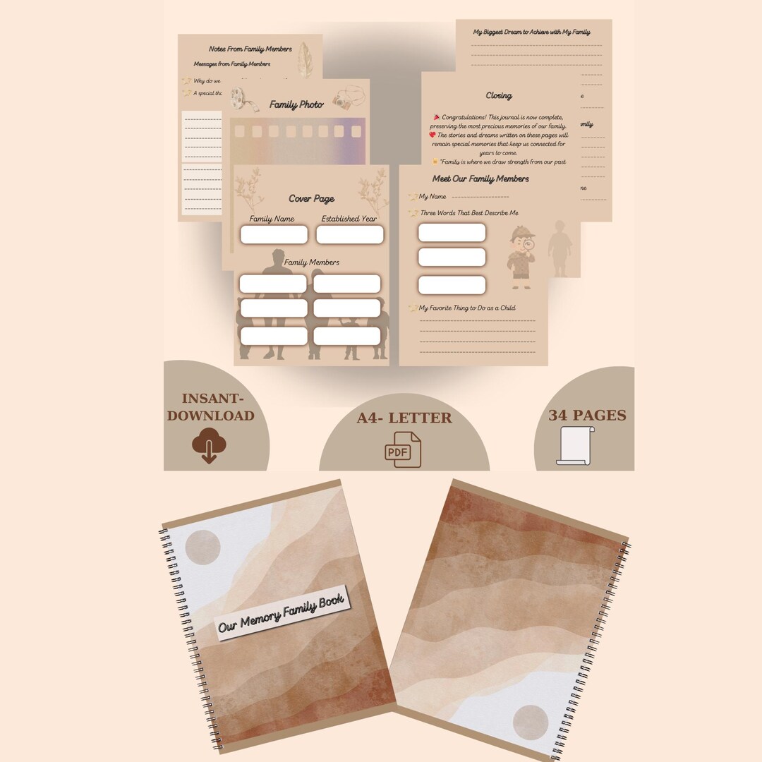 Our Family Memory Book, Keepsake Gift, Family Memories Journal, Memory ...