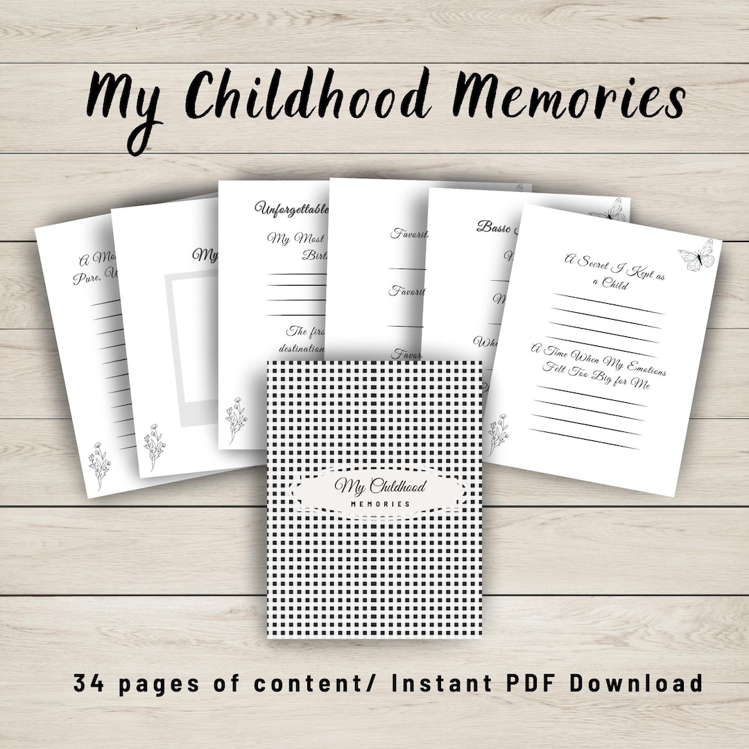 Childhood Memory Book | Personalized Journal for Nostalgic Memories ...