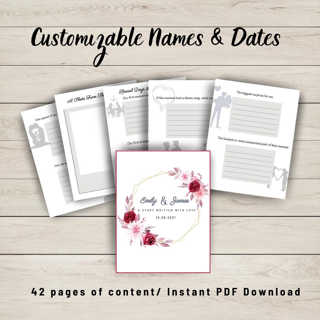 Married Couples Journal | Relationship Memory Book | Anniversary Gift ...