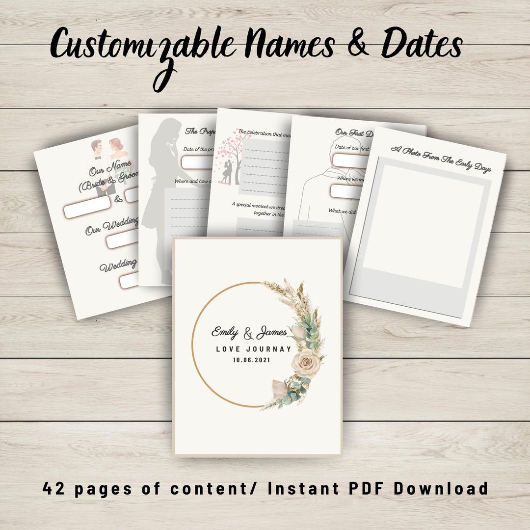 Custom Printable Couples Gift | Love Journal With Names | Unique ...