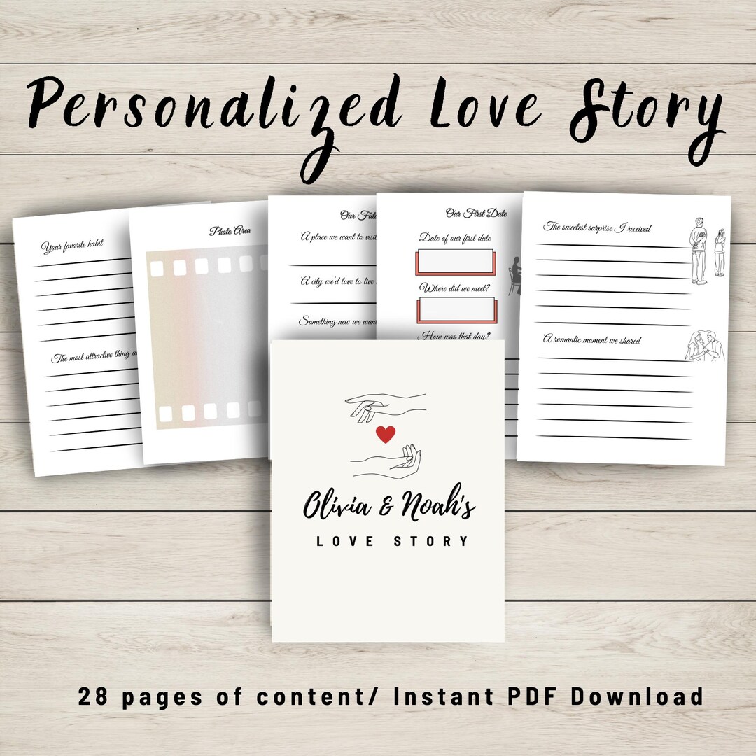 Printable Couple Journal | Memory Book for Dating Couples | Our Love ...
