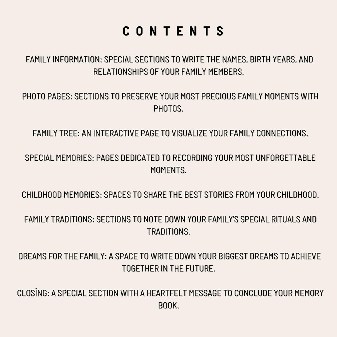 Family Memory Book | Printable Family Journal | Ancestry & Life Story ...