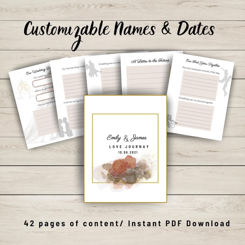 Our Love Story Printable Journal – Couple Memory Book – Relationship ...