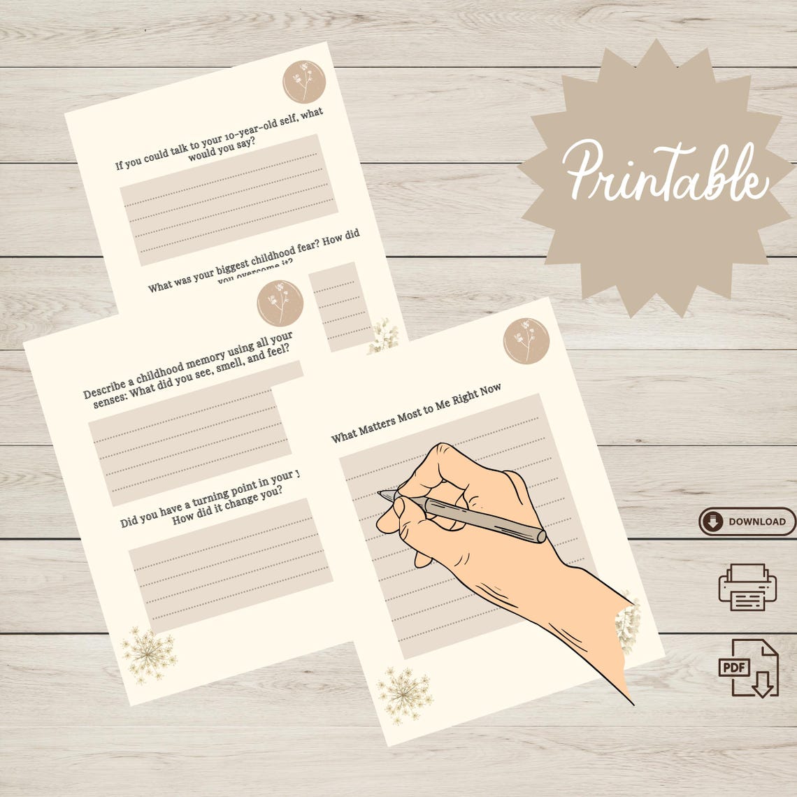 My Life Story Journal, Printable Memory Journal, Legacy-building Diary ...