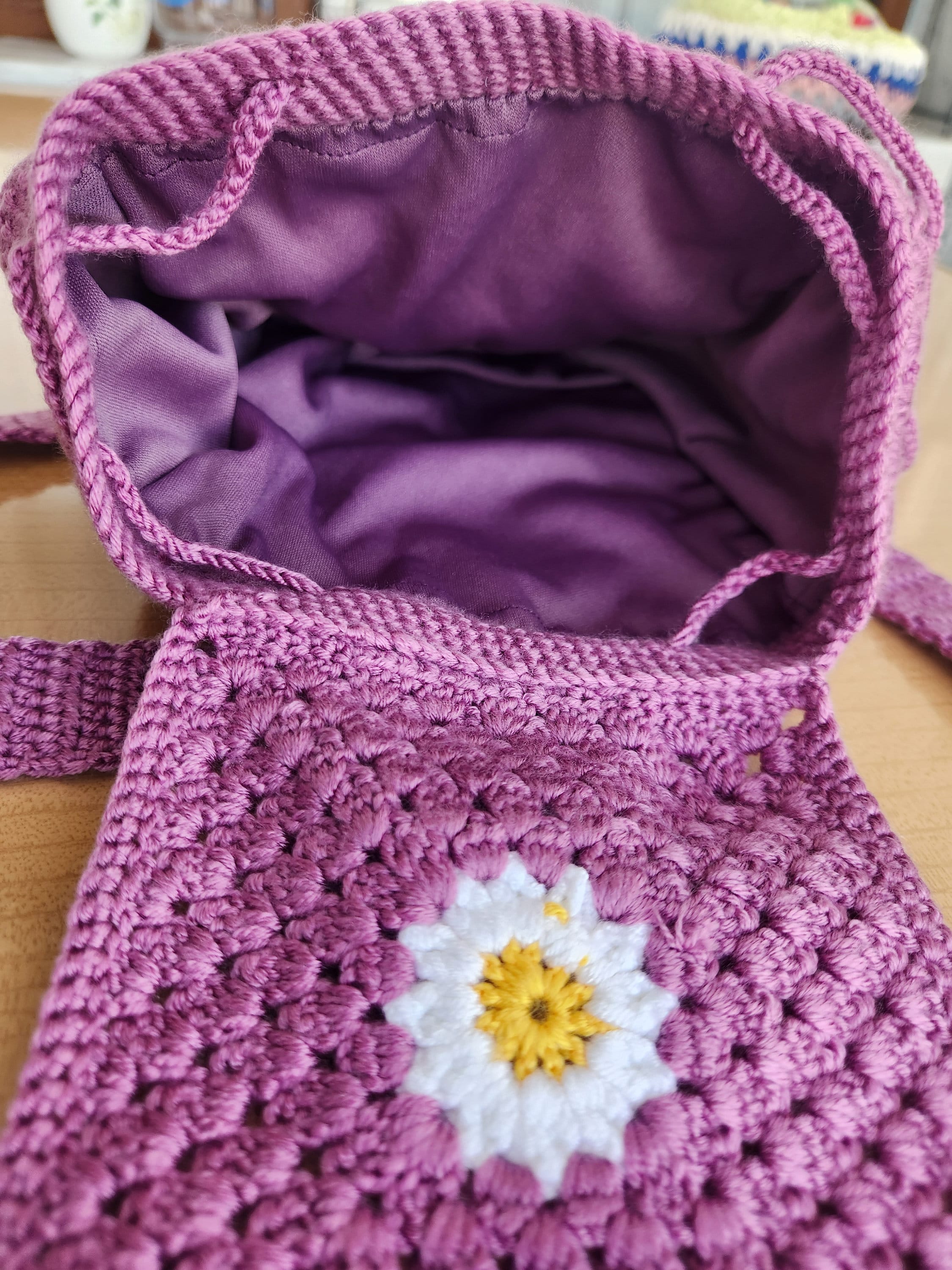 Handmade Crochet Daisy Backpack: Reversible Acrylic Yarn School Bag - Etsy