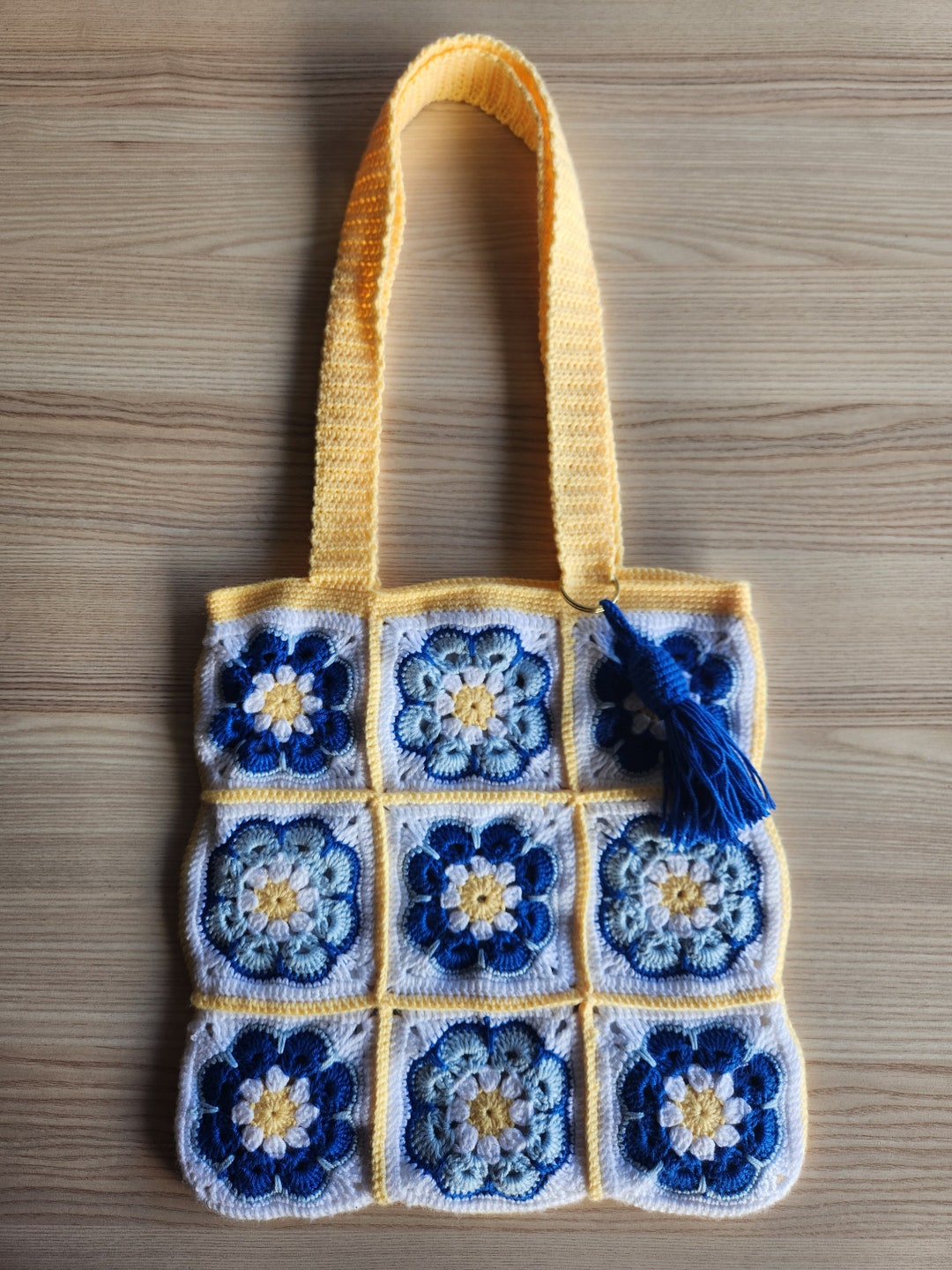 Crochet Bag Handmade, Crochet Bag Tote, Retro Shoulder Bag, Vintage ...