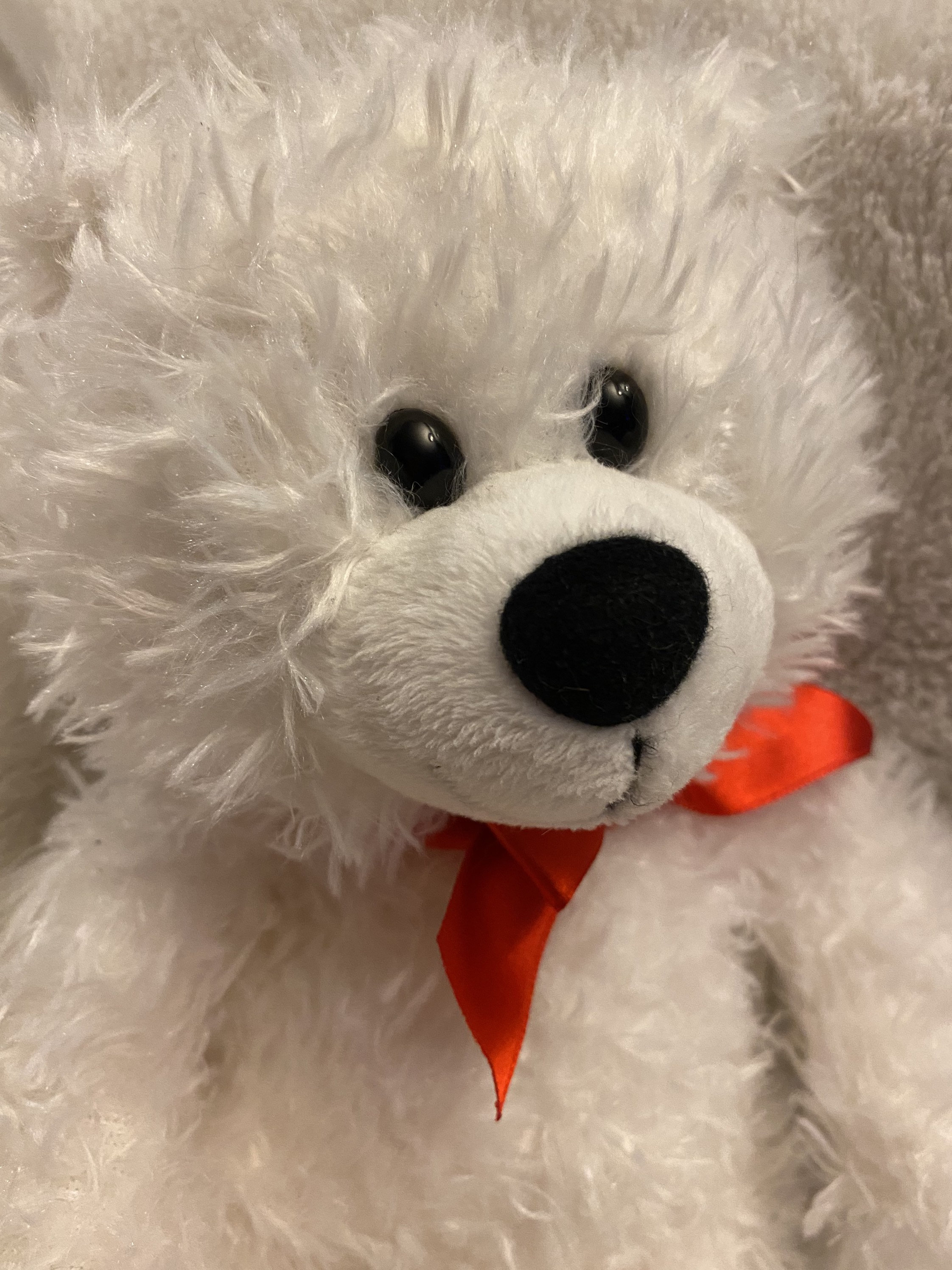 Stuffed Animals & Plushies Red Satin Ribbon Black Glass Eyes Vintage ...