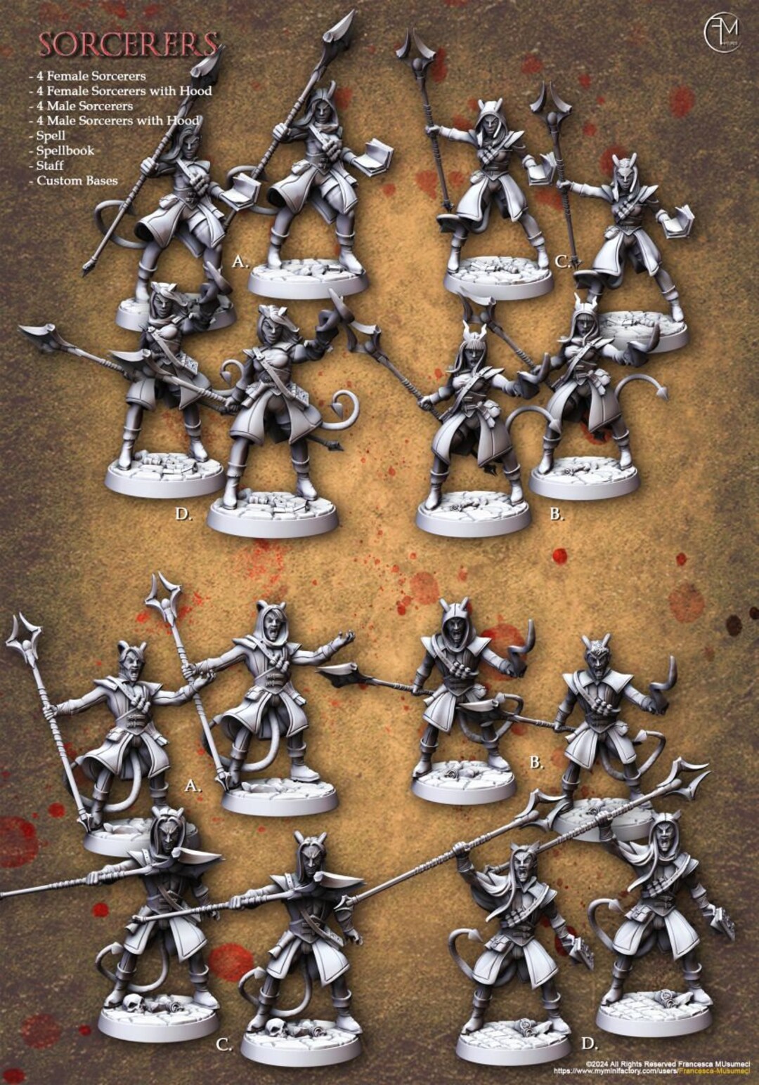 BLOOD DEMONS: SORCERERS by Francesca Musumeci D&D, Pathfinder Warhammer ...