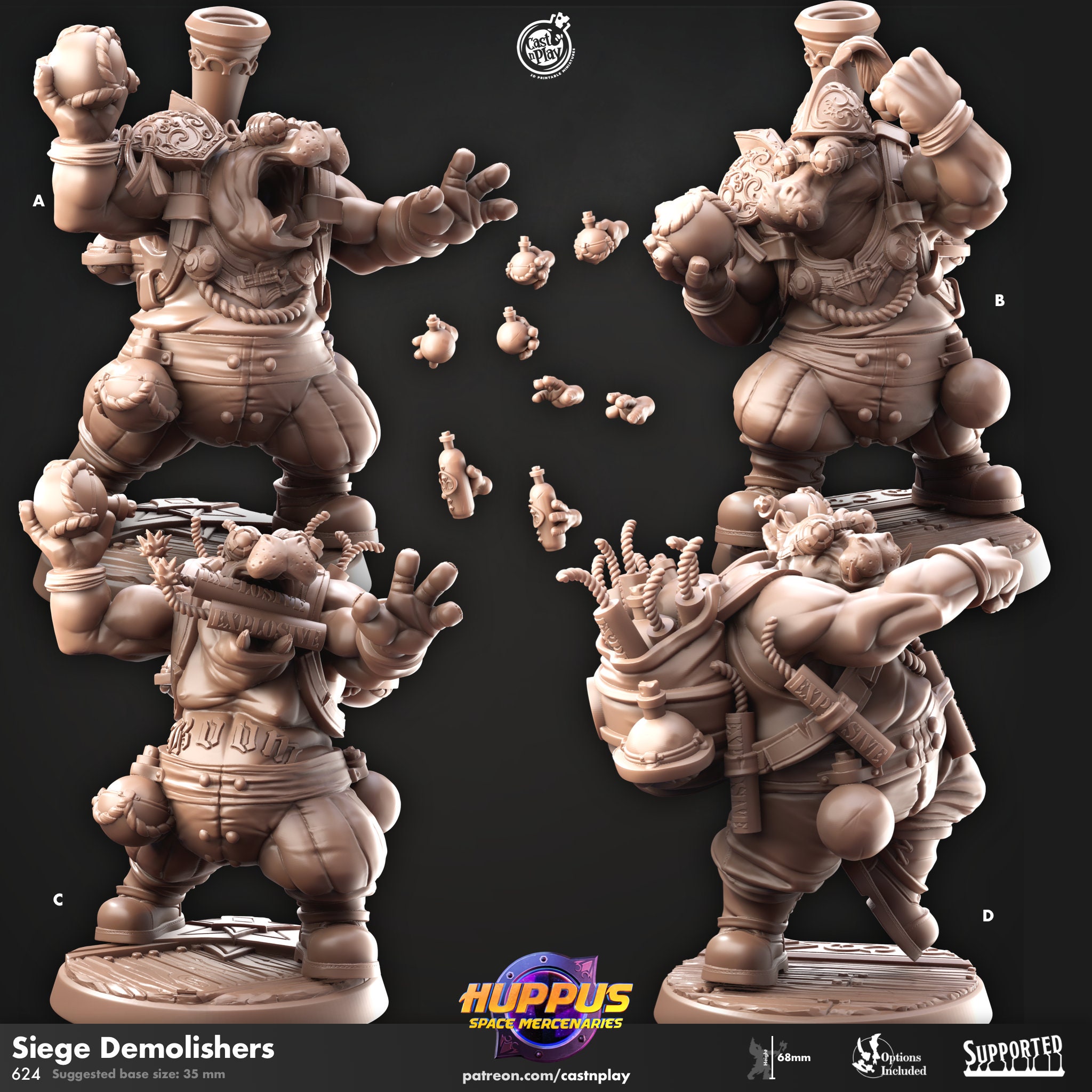 GIFF SPACE MERCENARIES 1 Huppus Space Marines by Cast N Play D&D ...