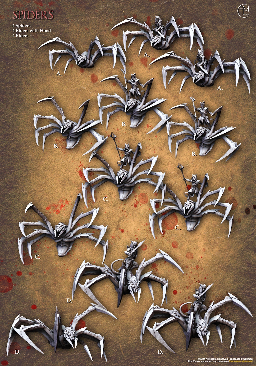 BLOOD DEMONS: Spiders and Riders by Francesca Musumeci D&D, Pathfinder ...