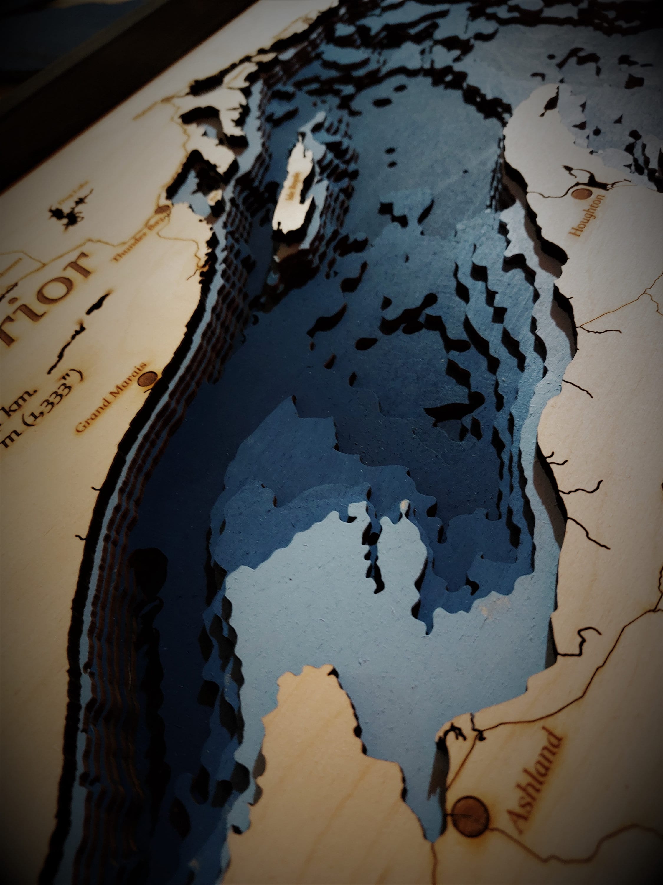 Lake Superior Depth/bathymetric Map/chart - Etsy