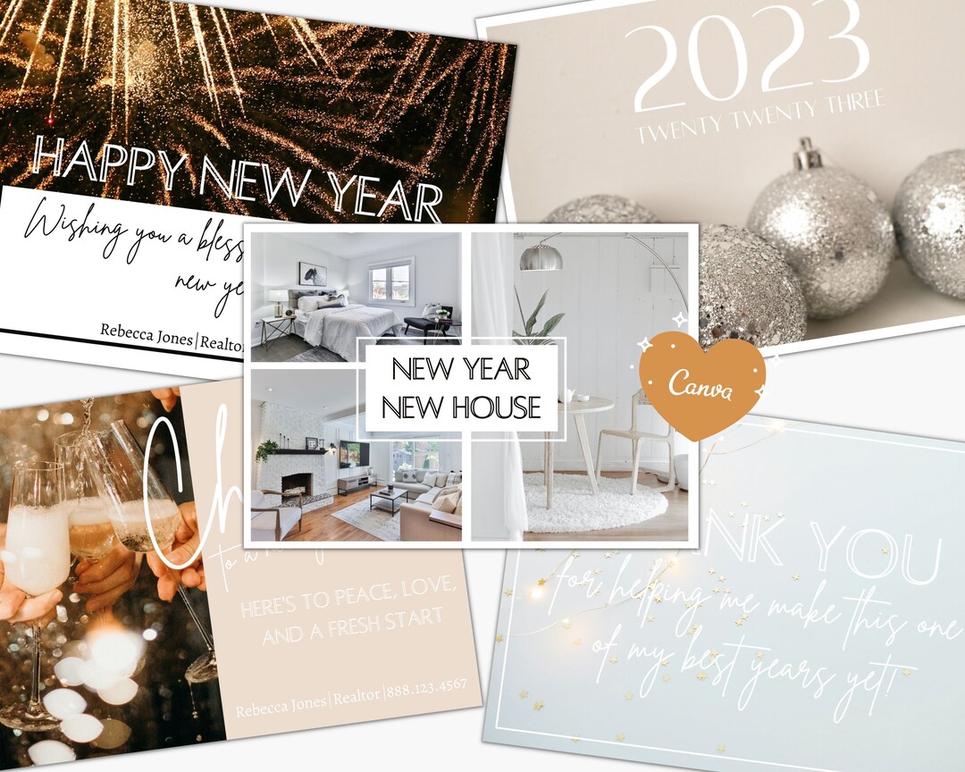 2023 Real Estate Postcard for Real Estate Agents Postcard Pack New Year ...