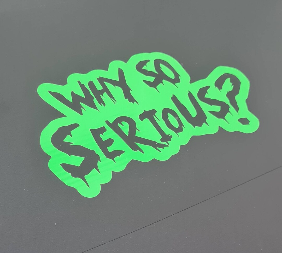 Why so Serious Premium Car Sticker Decal - Etsy UK