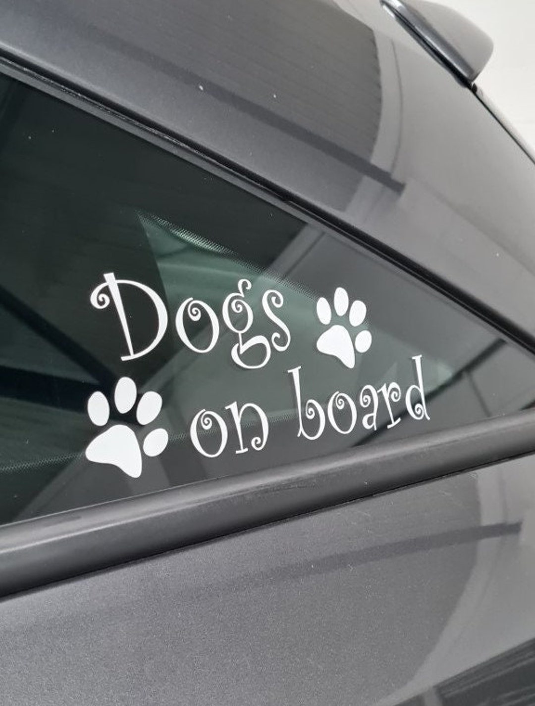 Dogs on Board Premium Car Sticker Decal - Etsy UK