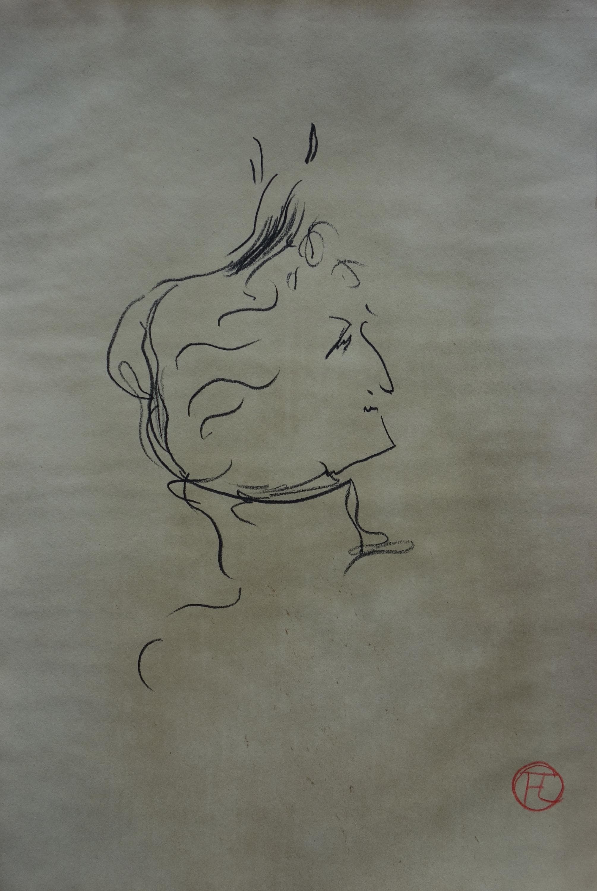 Rare Vintage Drawing With Signature, Inscription, Henri De Toulouse ...