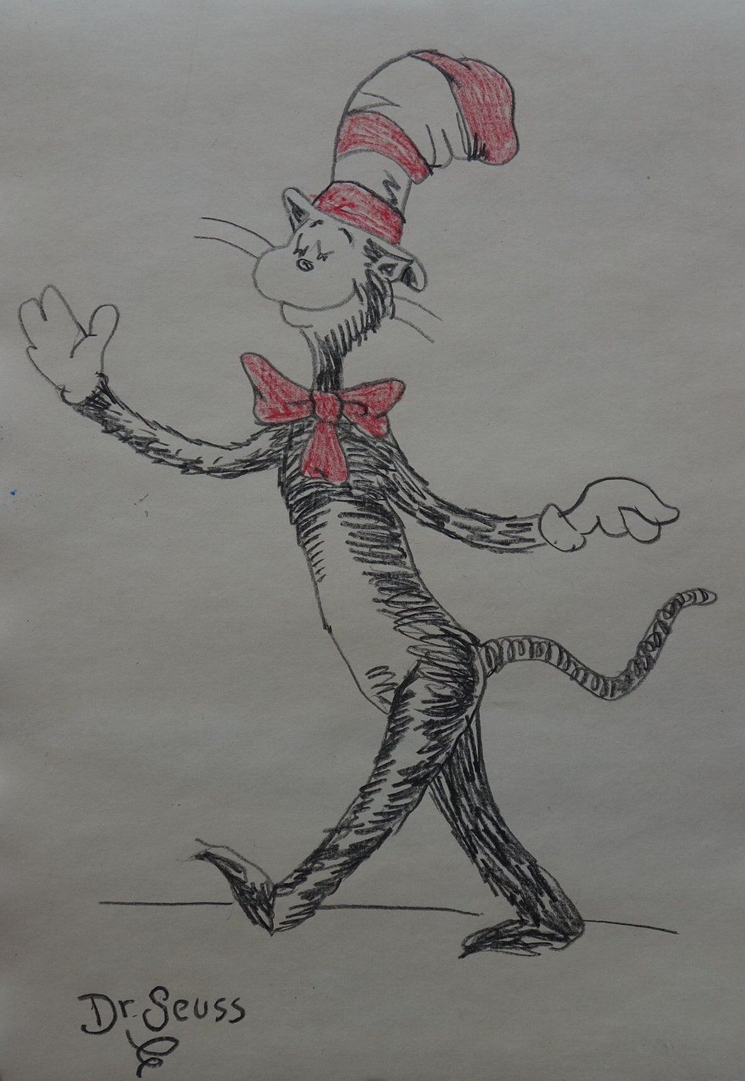 Cartoon Character Study - Drawing With Signature Inscription and ...