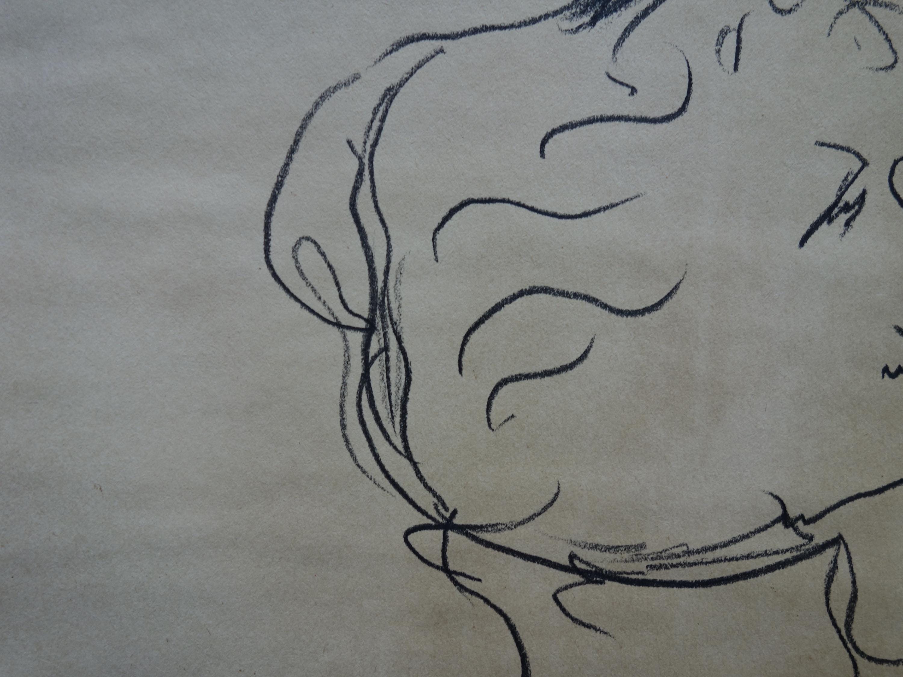 Rare Vintage Drawing With Signature, Inscription, Henri De Toulouse ...