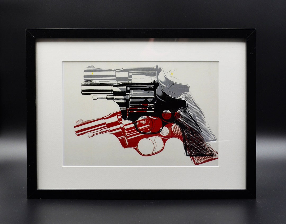 Andy Warhol Pop Art limitierte Publikation – Gun, Revolver – Mattiert ...