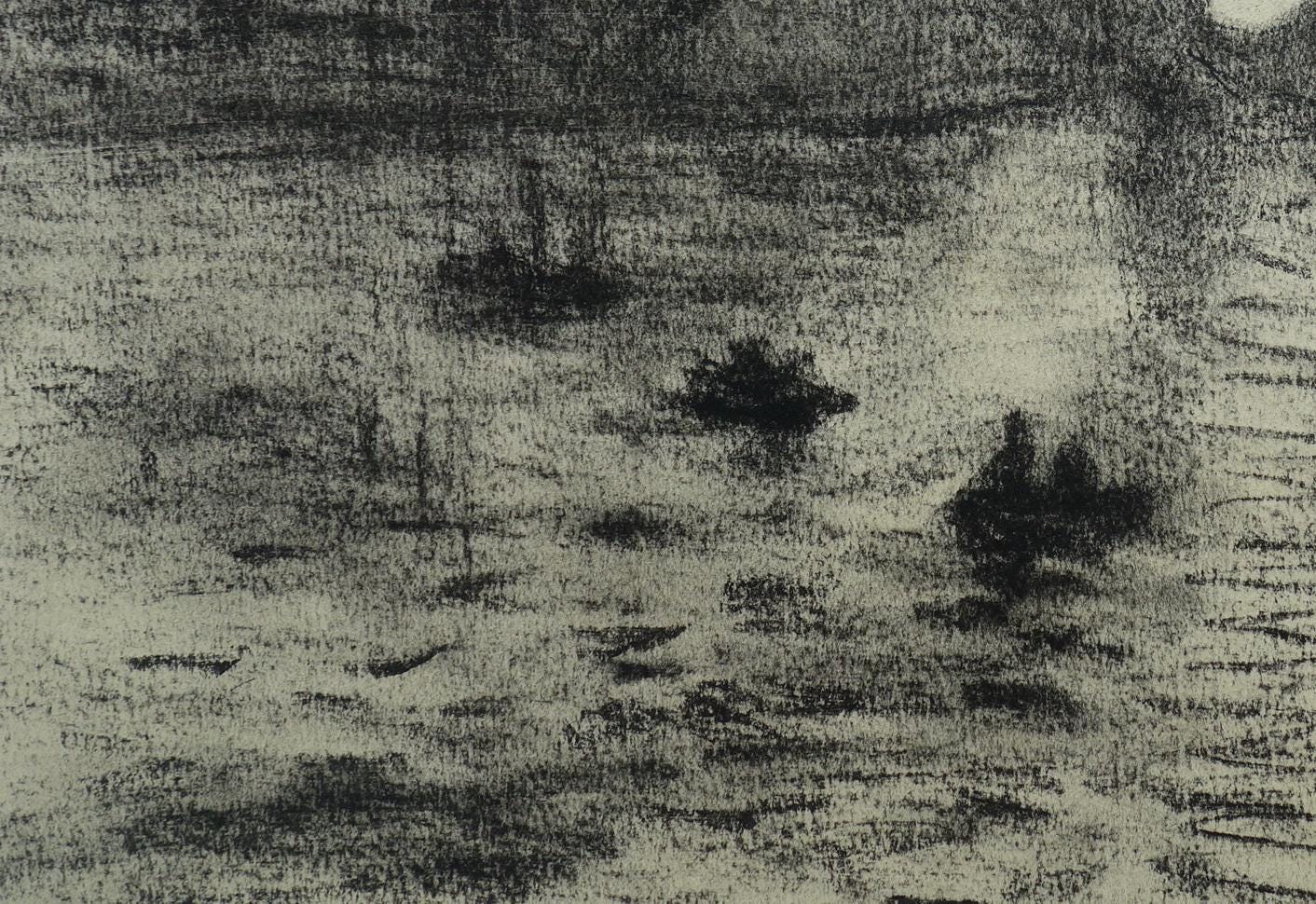 Impressionism Charcoal Drawing - Study (collector / Gallery Stamped on ...