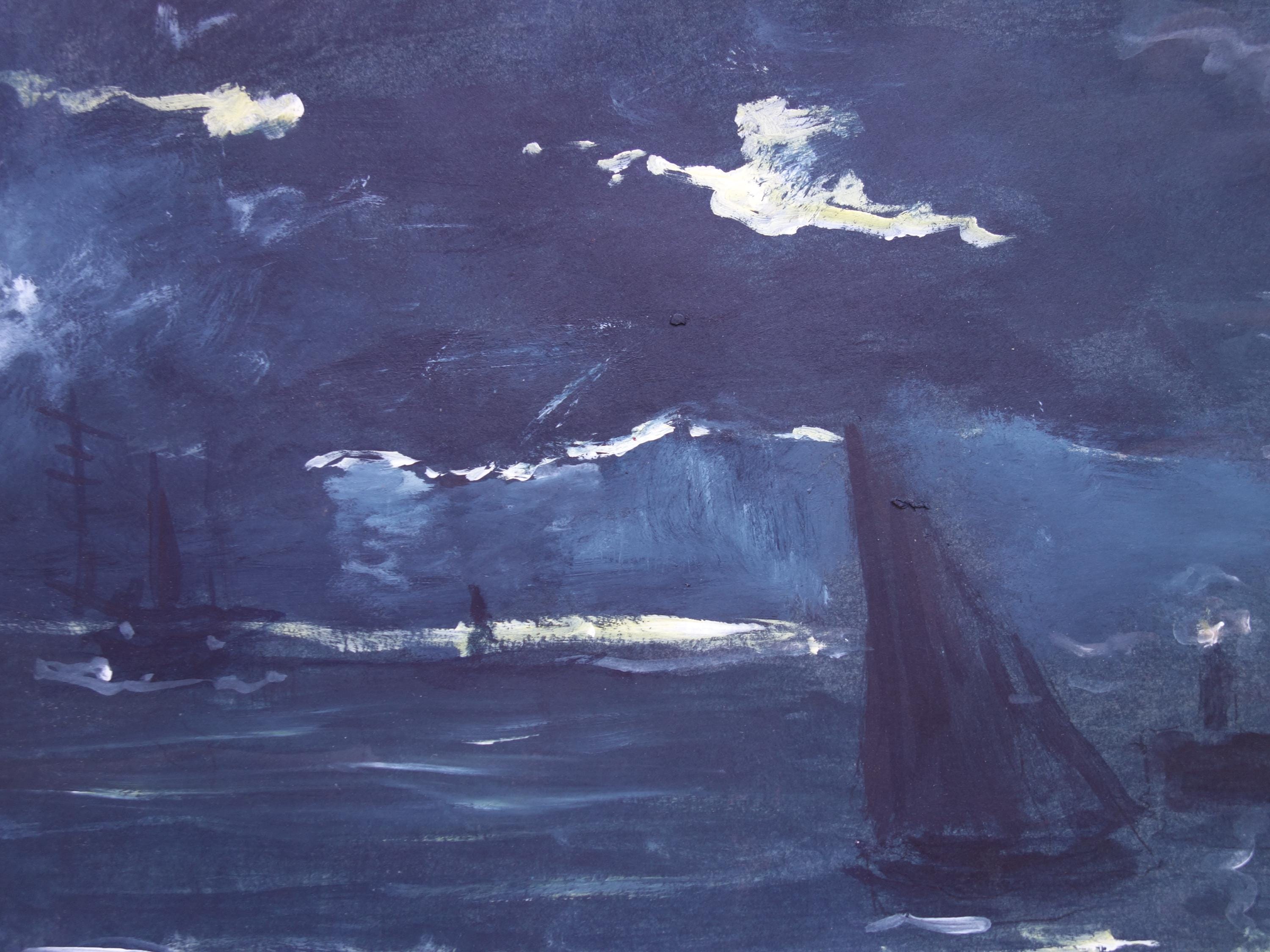 Fine Impressionism Painting (collector / Gallery Stamped on Verso) With ...