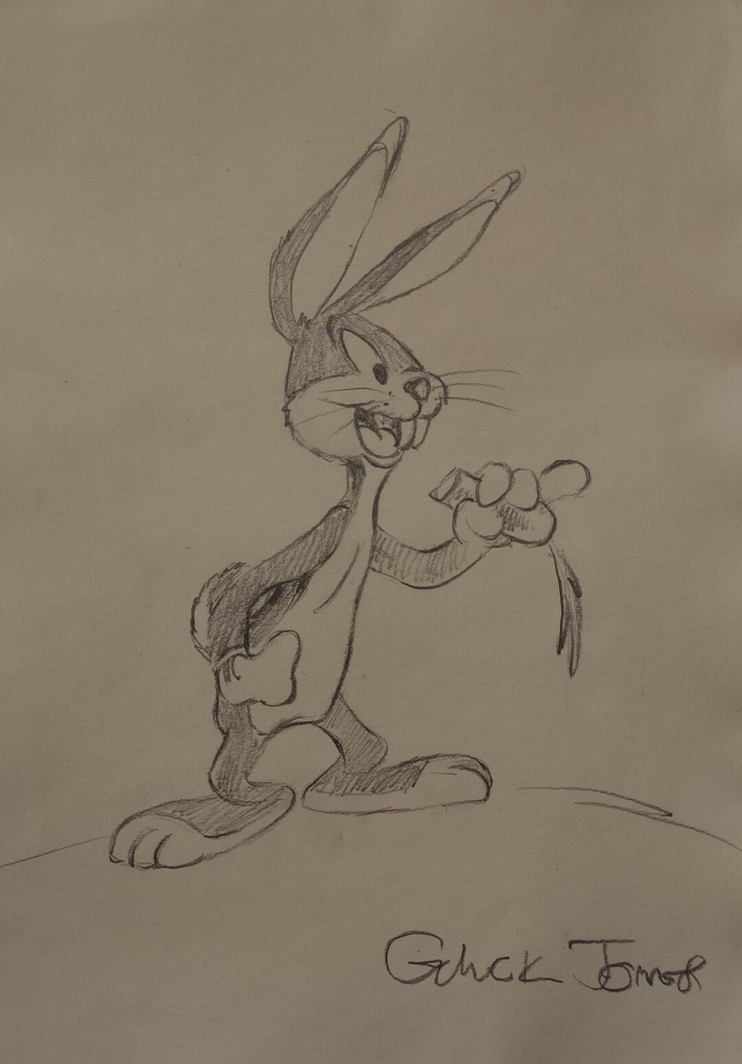 Buy Cartoon Character Study - Drawing With Inscription and Stamped on ...