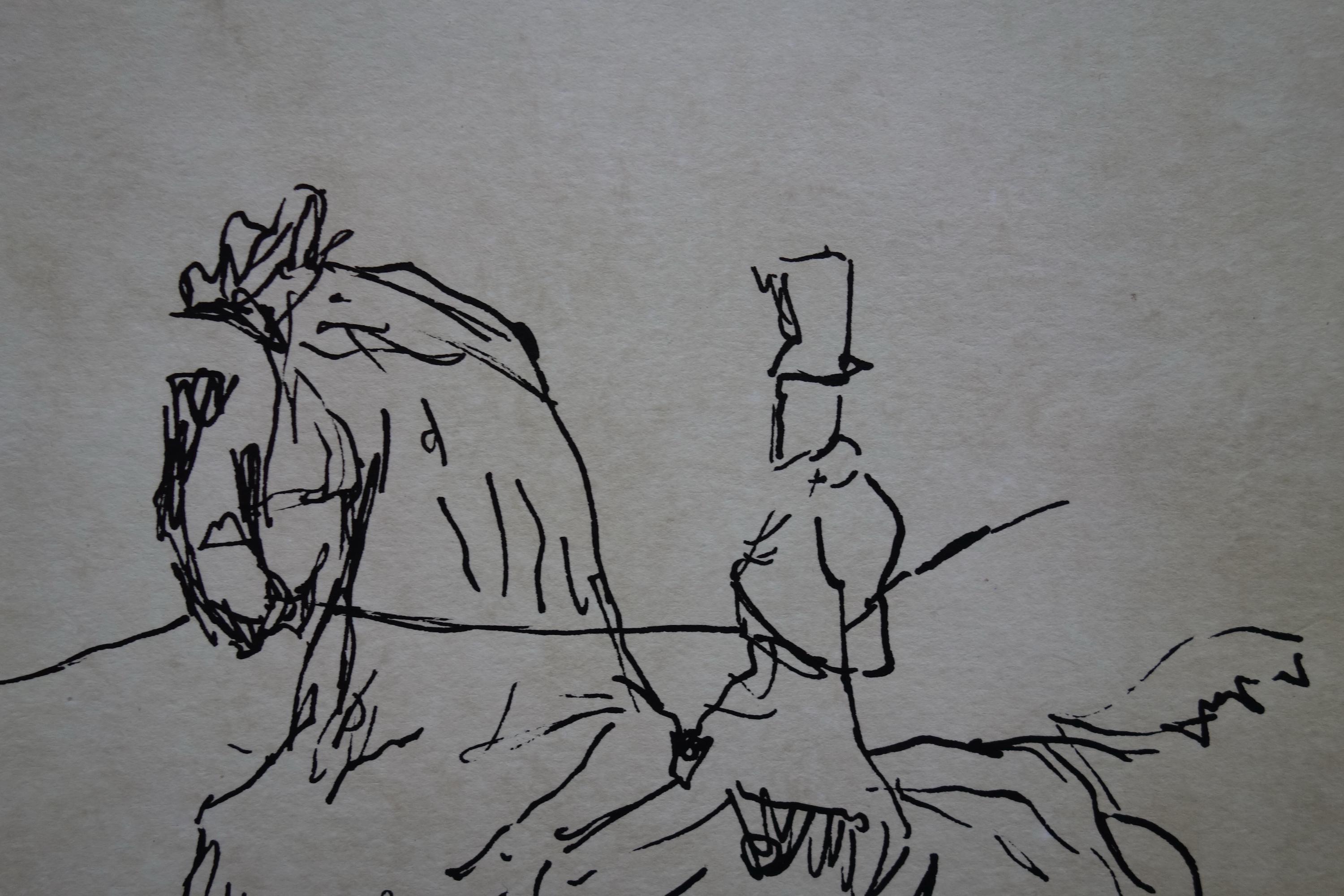 Rare Vintage Drawing With Signature, Inscription, Henri De Toulouse ...