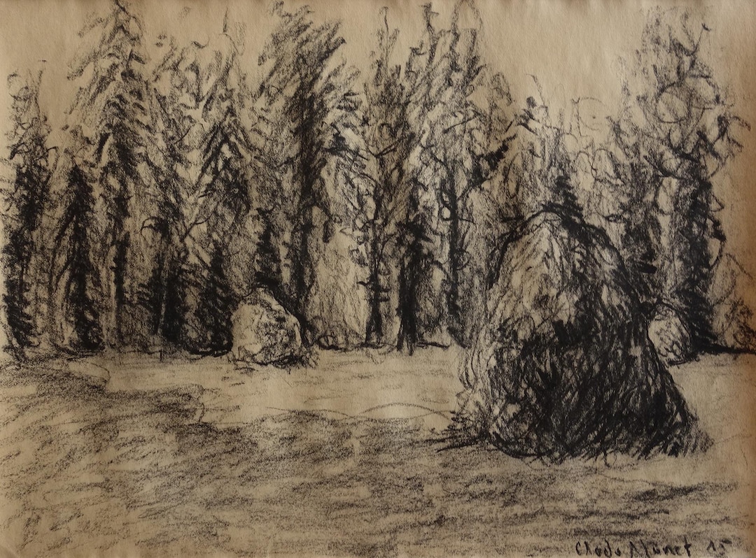 Impressionism Charcoal Drawing - Study (collector / Gallery Stamped on ...