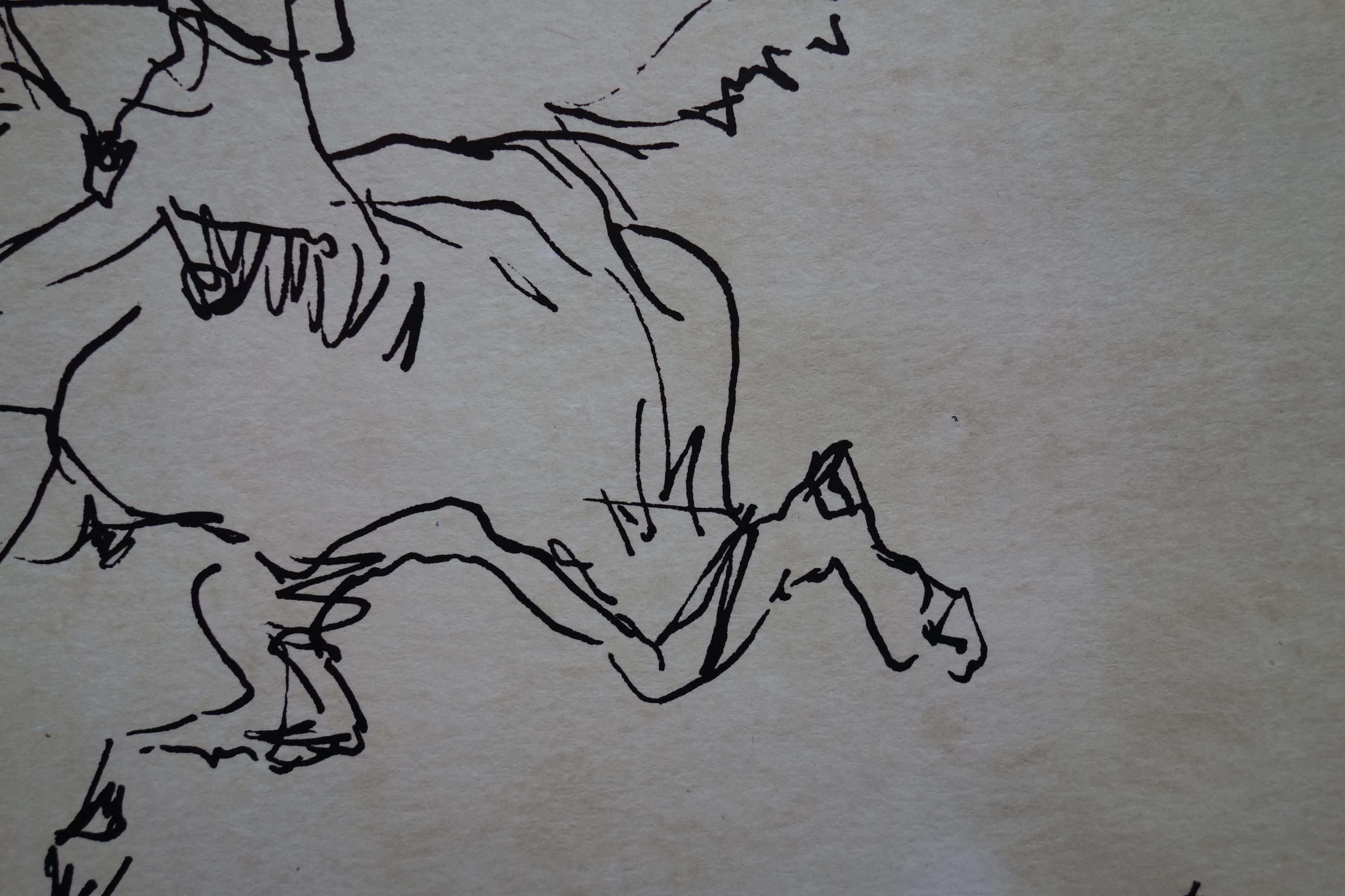 Rare Vintage Drawing With Signature, Inscription, Henri De Toulouse ...