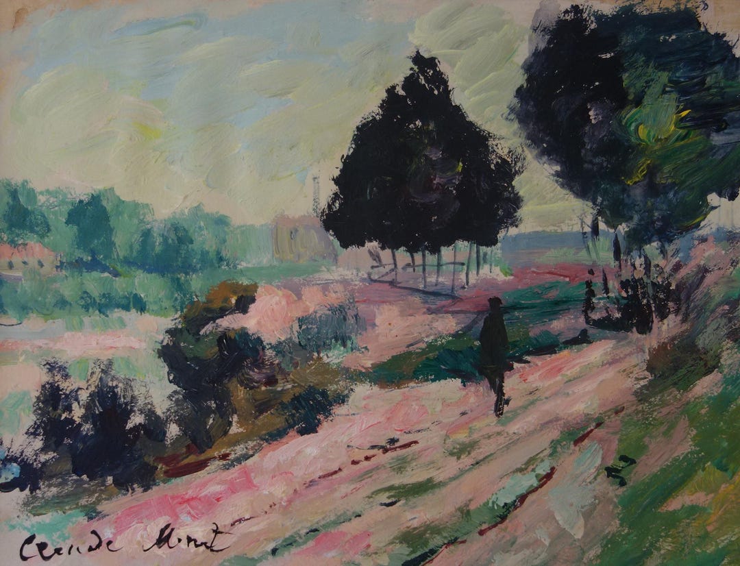 Fine Impressionism Painting (collector / Gallery Stamped on Verso) With ...