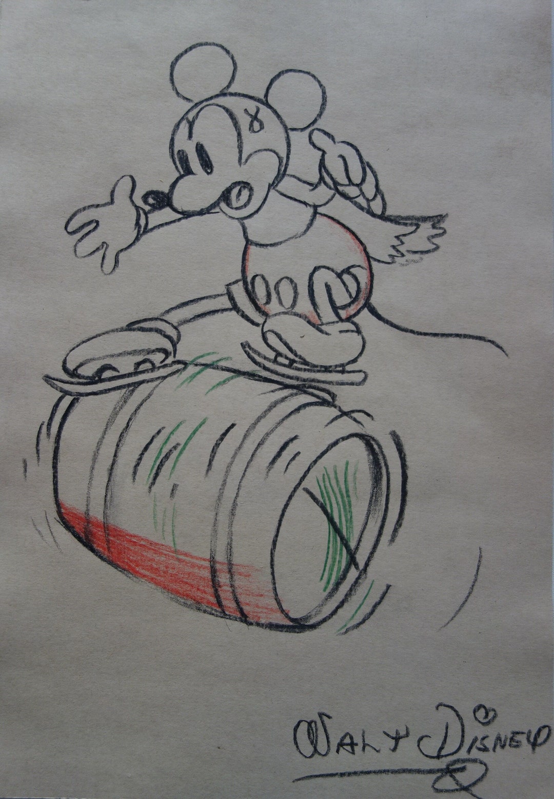 Cartoon Character Study Drawing With Signature Inscription - Etsy