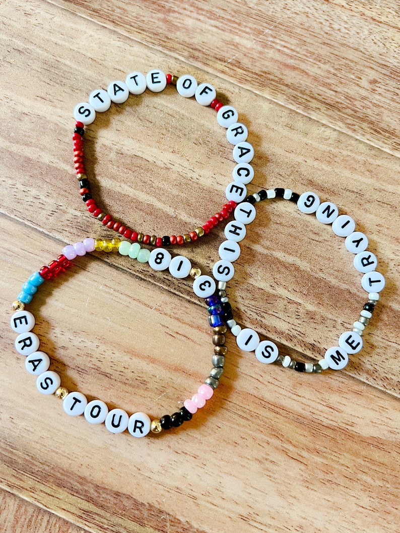 Eras Tour Surprise Songs Friendship Bracelets 3 Pack - Etsy