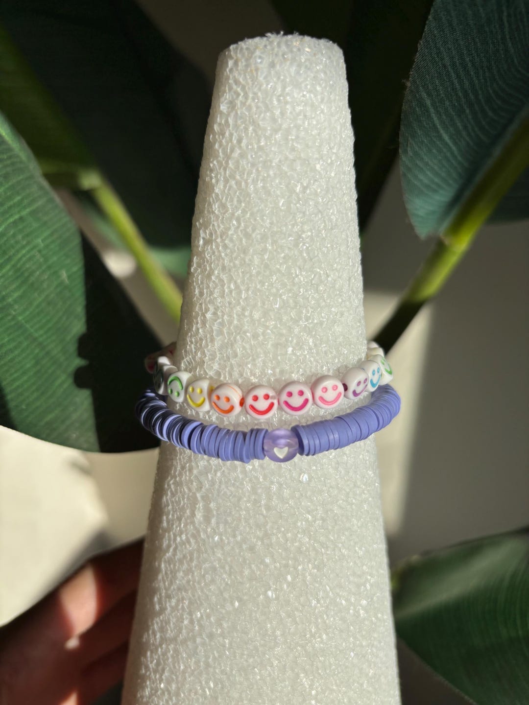 Smiley Face Clay Beaded Bracelet, Happy Bracelet, Happy Clay Beaded ...
