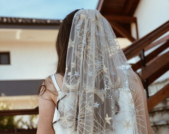 Celestial Wedding Veil | Etsy