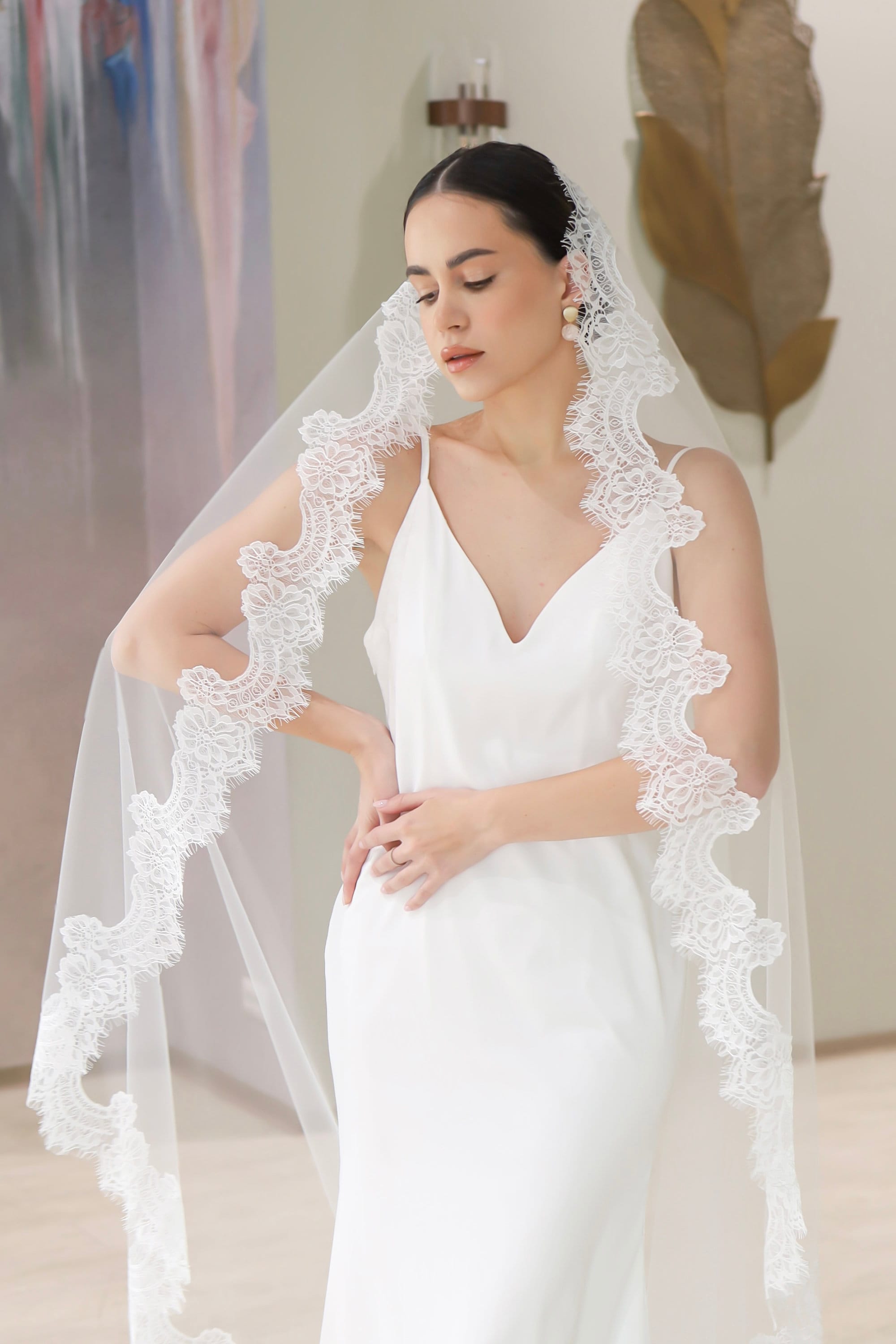Lace Edged Veil Samples, Lace Samples, Tulle Sample, Fabric Swatches ...