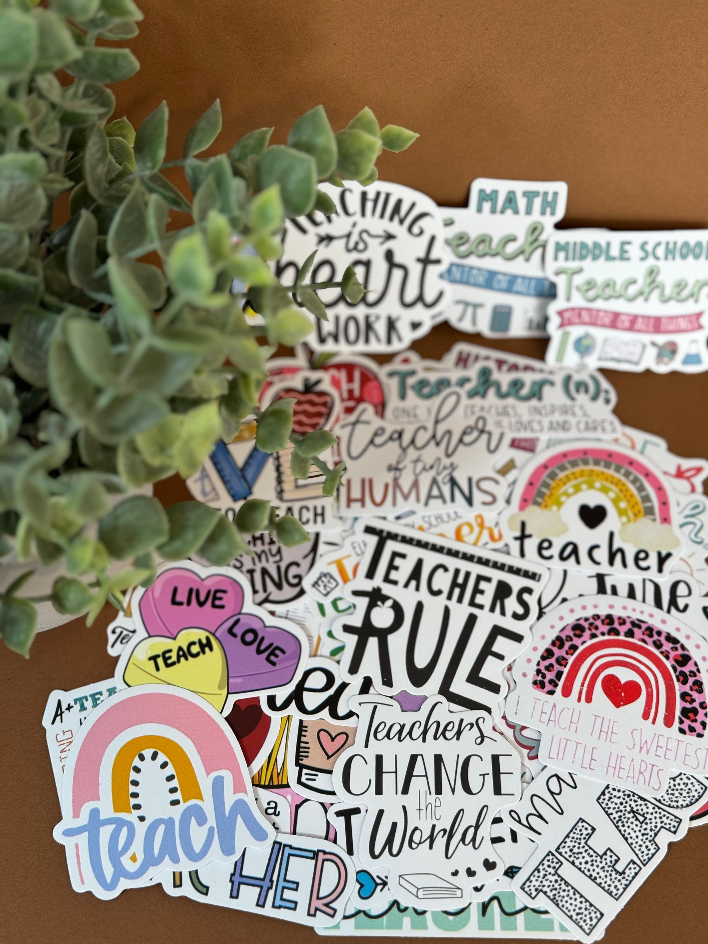 Teacher Vinyl Sticker Packs - Etsy